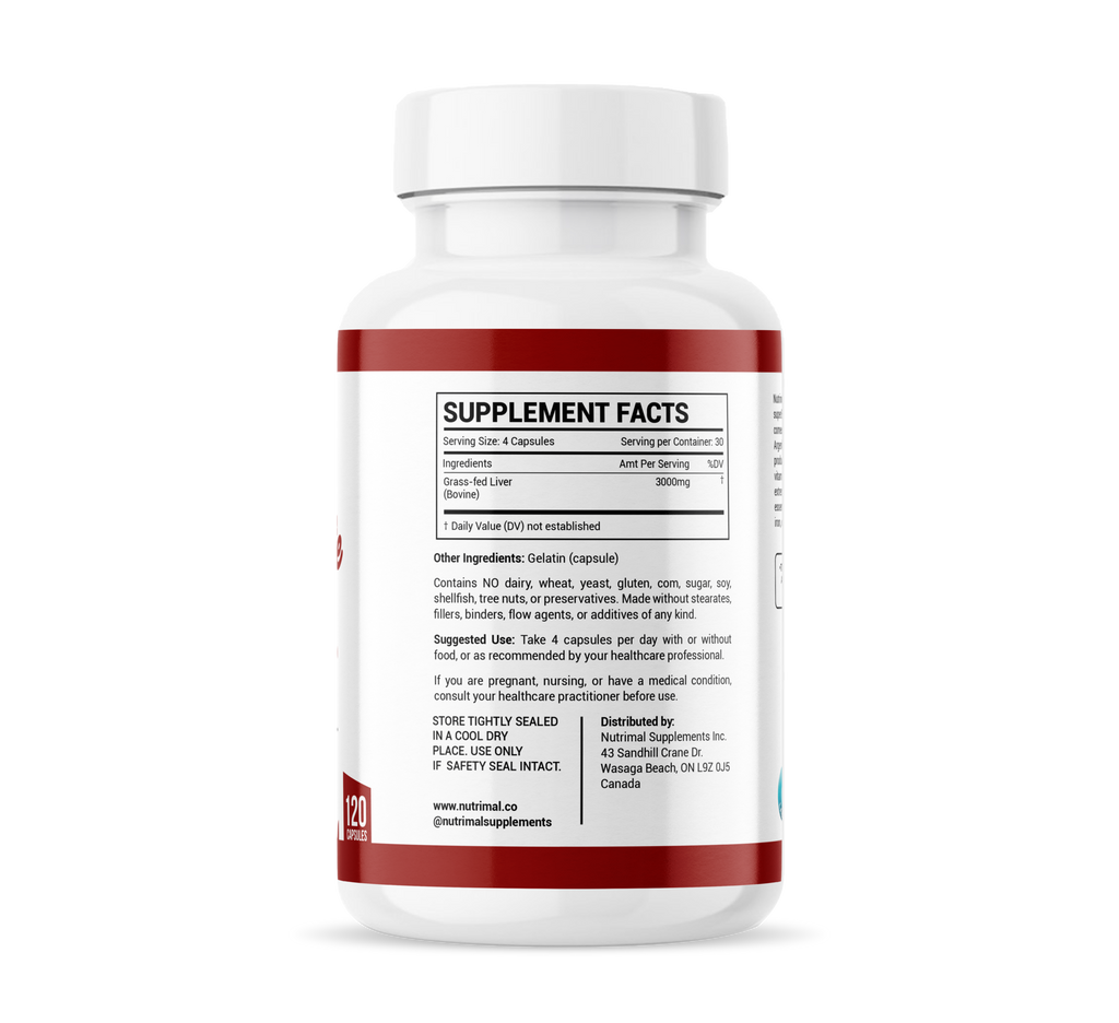 Grass Fed Beef Liver – Nutrimal Supplements Inc.